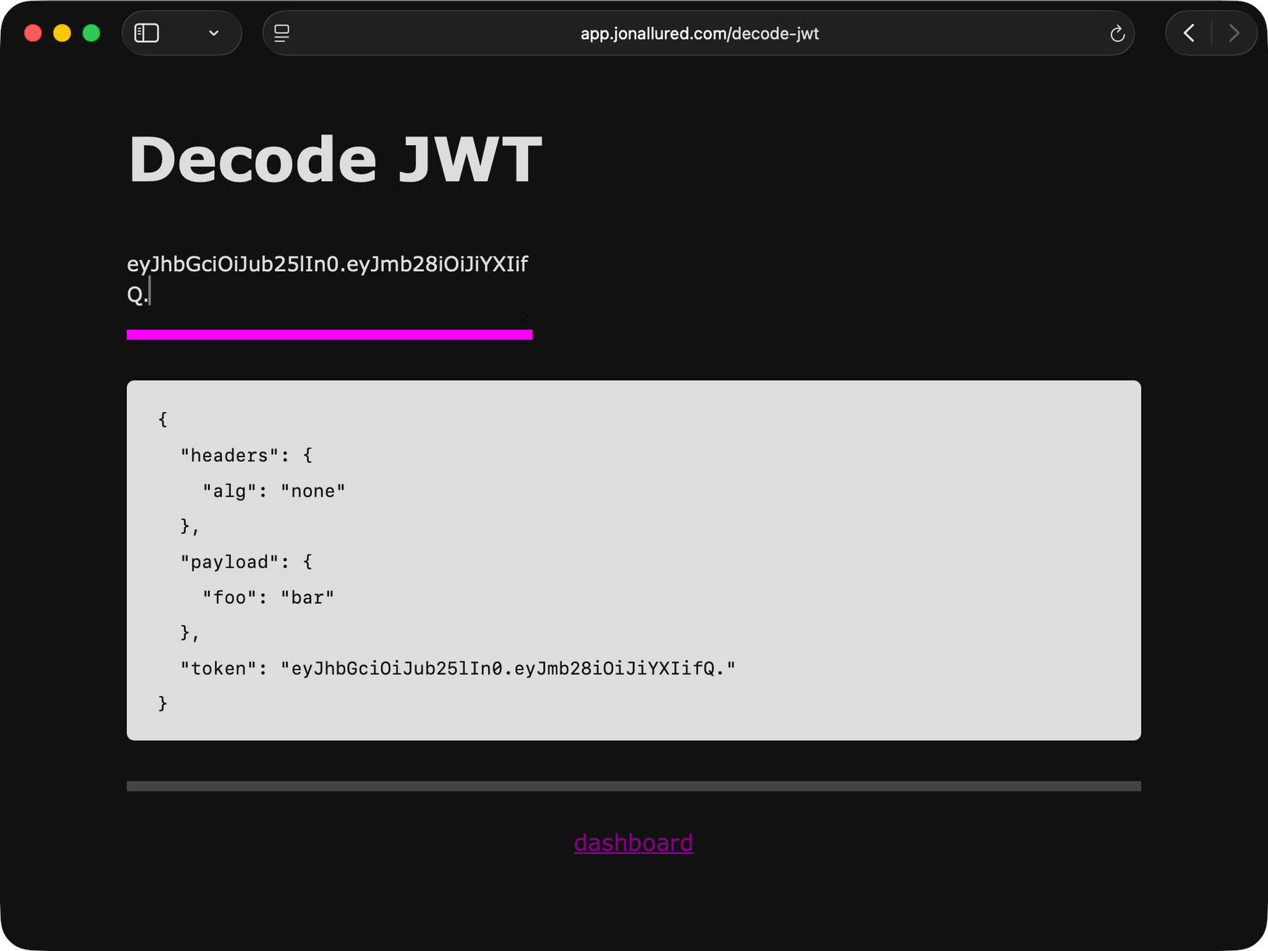 Decoding JWT Tokens | Jon Allured
